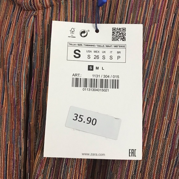 Zara | Shorts | Nwt Zara Striped Multicolor Playsuit Short S | Poshmark